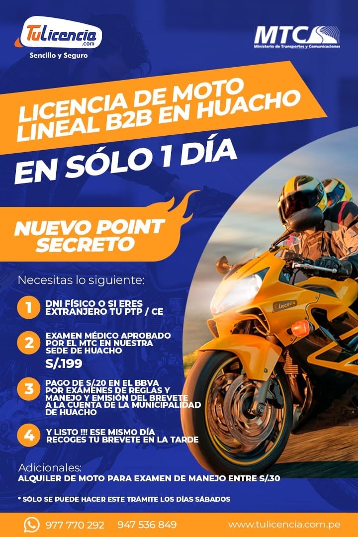 DONDE SACAR MI LICENCIA DE MOTO EN 1 DÍA? 2026